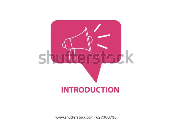 Introduction Icon Speech Bubble Megaphone Stock Vector (Royalty Free ...