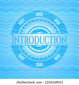 Introduction Light Blue Water Wave Emblem Stock Vector (Royalty Free ...