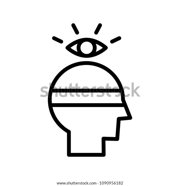 Intuition Icon Vector Illustration 스톡 벡터(로열티 프리) 1090956182