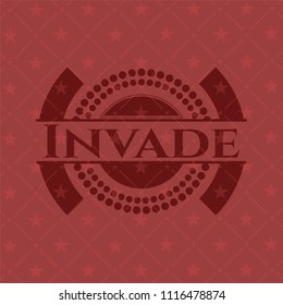 Invade Red Emblem Retro Stock Vector (Royalty Free) 1116478874 ...