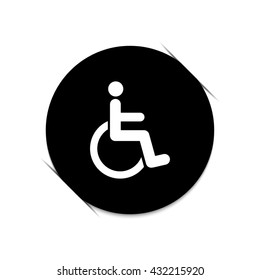 Disabled Sign Illustration Black Patch On: เวกเตอร์สต็อก (ปลอดค่า ...