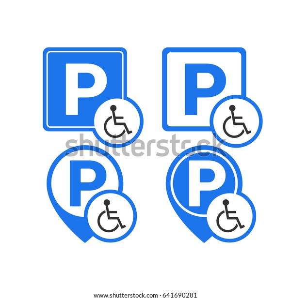 Invalid Parking Sign Vector Illustration Isolated Stock Vector (Royalty ...