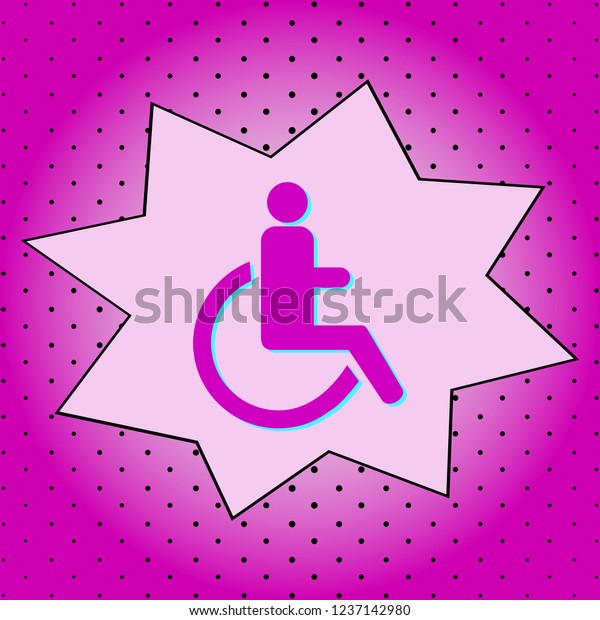 Invalid Sign Purple Icon Popart Background Stock Vector (Royalty Free ...