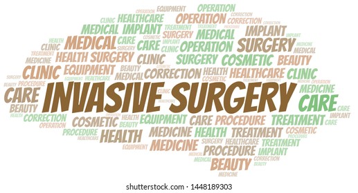 Invasive Surgery Word Cloud Vector Made Stock Vector (Royalty Free ...