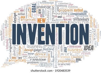 Invention Vector Illustration Word Cloud Isolated Stock Vector (Royalty ...