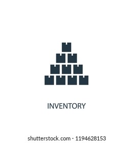 Inventory Icon Simple Element Illustration Inventory Stock Vector ...