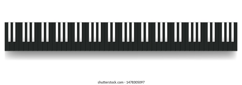 Realistic 88 Piano Keys Isolated On Stock Vector (Royalty Free) 1843581628 Realistic 88 Piano Keys Isolated On Stock Vector (Royalty Free) 1843581628