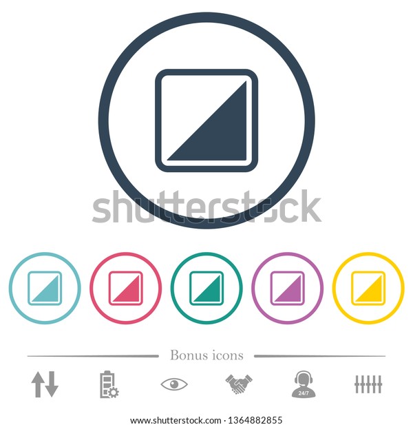 Invert Object Flat Color Icons Round Stock Vector (Royalty Free) 1364882855