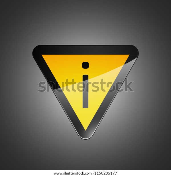 Inverted Attention Traffic Sign Stock Vector (Royalty Free) 1150235177 ...