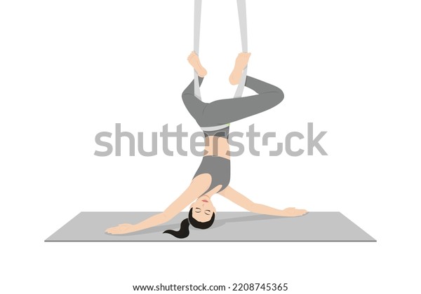Inverted Butterfly Pose Twist Variation Aerial Stock Vector (Royalty ...