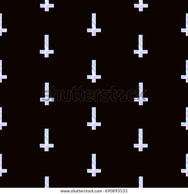Inverted Cross Color Pattern Neon 8 Stock Vector (Royalty Free ...