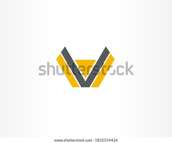 Inverted Triangle Vector Logo Design Template: เวกเตอร์สต็อก (ปลอดค่า ...