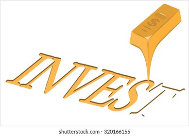 Invest Gold Stock Vector (Royalty Free) 320166155 | Shutterstock