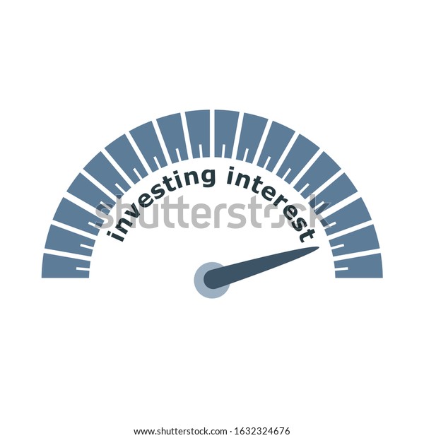 Investing Interest Level Scale Arrow Measuring Stock Vector (Royalty ...