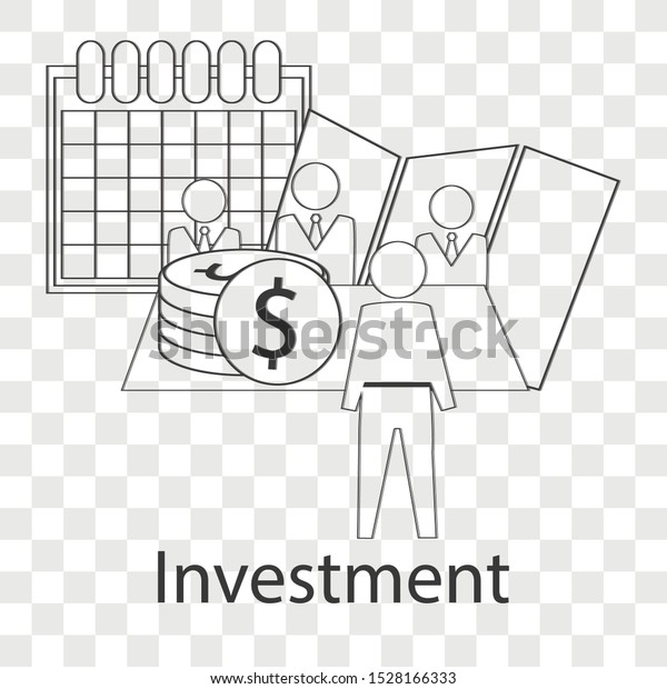 Investment Icon Concept On Transparency Background Stock Vector ...