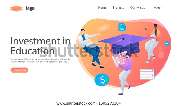 Investment Knowledge Vector Illustration Concept Suitable Stock Vector ...