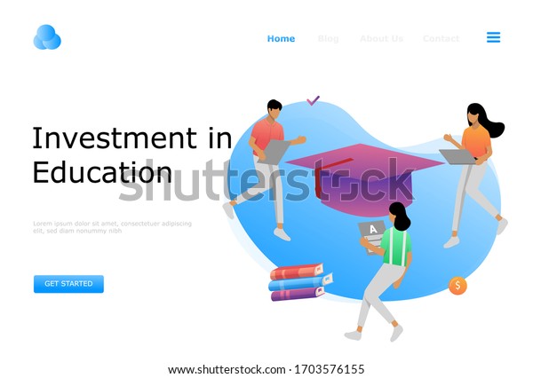 Investment Knowledge Vector Illustration Concept Suitable Stock Vector ...