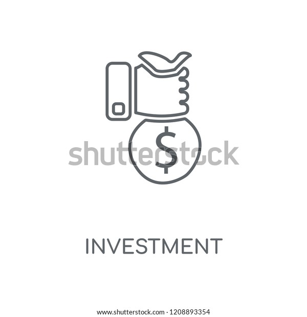 Investment Linear Icon Investment Concept Stroke Stock Vector (Royalty ...