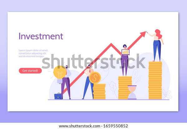 Investment Ui Illustrations Flat Design Concepts Stock Vector (Royalty ...