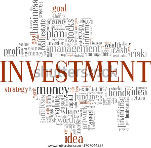 Investment Vector Illustration Word Cloud Isolated Stock Vector ...