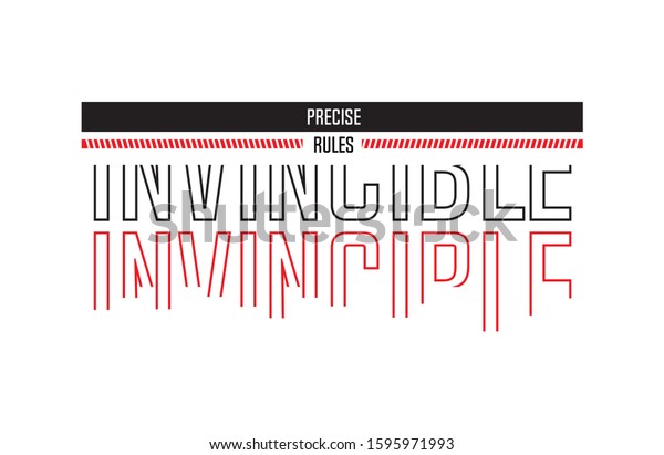 Invincible Typography Print Design Style Stock Vector (Royalty Free ...