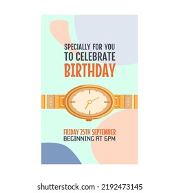 Invitation A4 Page Watches Vector Illustration Stock Vector (Royalty ...