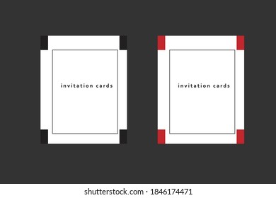 Invitation Card Template Combination Two Colors Stock Vector (Royalty ...