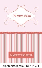 Invitation Greeting Card Template Stock Vector (Royalty Free) 132161504 ...