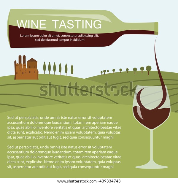 Invitation Template Wine Testing Event Party Stock Vector (Royalty Free ...