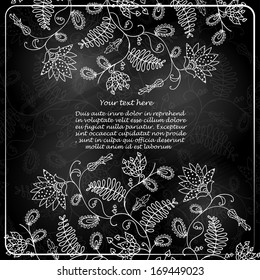 Invitation Typographic Background On Chalkboard: vector de stock (libre ...