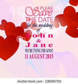 Invitation Wedding Card Heart Vector Illustration Stock Vector (Royalty ...