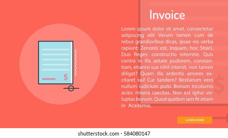 Invoice Conceptual Banner Stock Vector (Royalty Free) 584080147 ...