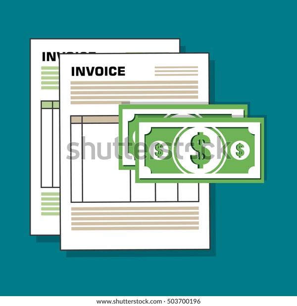 Invoice Document Flat Isolated Icon Stock Vector (Royalty Free ...