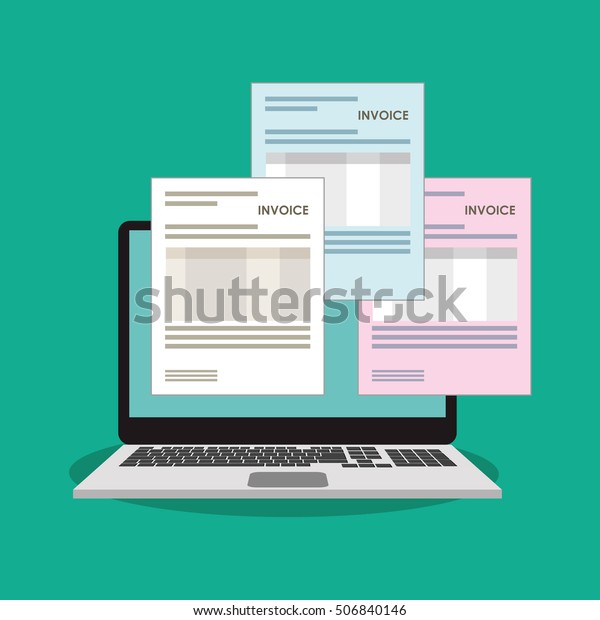 Invoice Document Laptop Design Stock Vector (Royalty Free) 506840146 Invoice Document Laptop Design Stock Vector (Royalty Free) 506840146