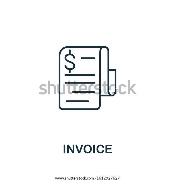 Invoice Icon Line Style Symbol Shopping Stock Vector (Royalty Free ...