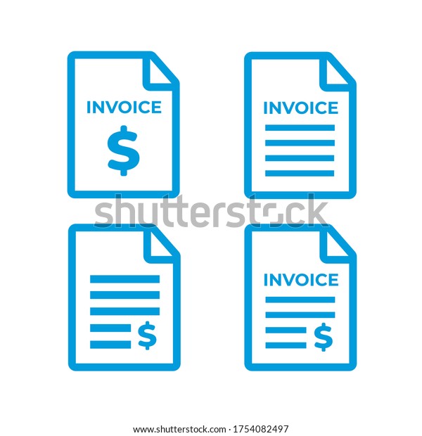 Invoice Icon Payment Billing Invoices Vector Stock Vector (Royalty Free ...