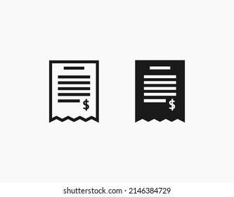 Invoice Icon Set Isolated On White Stock Vector (Royalty Free ...