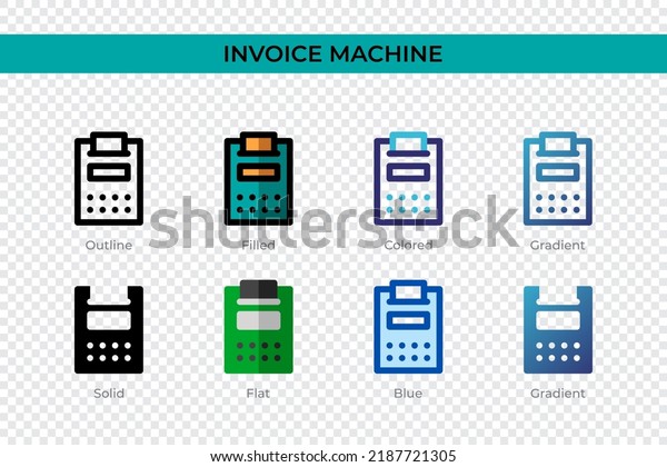 Invoice Machine Icon Different Style Invoice Stock Vector (Royalty Free ...