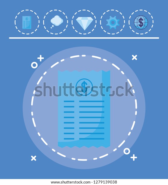 Invoice Ticket Design Stock Vector (Royalty Free) 1279139038 | Shutterstock
