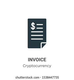 Invoice Vector Icon On White Background Stock Vector (Royalty Free ...