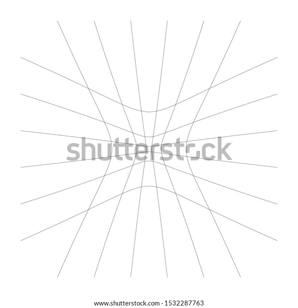 Inward Recess Curved Lines Grid Mesh Stock Vector (Royalty Free ...