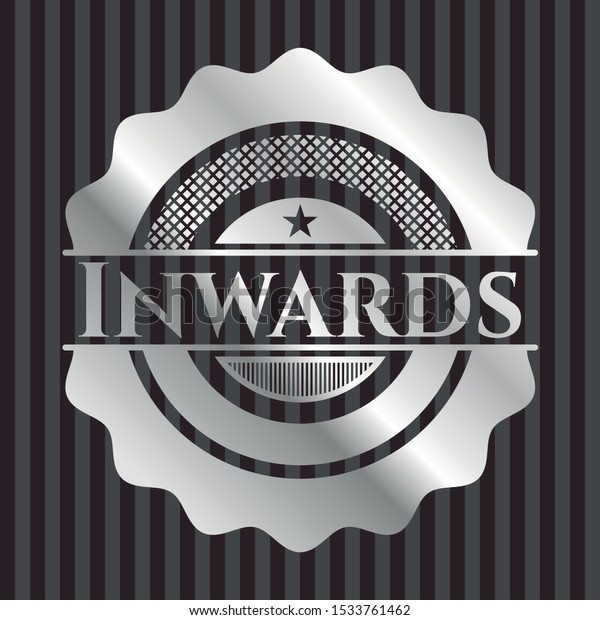 Inwards Silvery Emblem Vector Illustration Mosaic Stock Vector Royalty