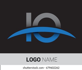 Io Initial Logo Company Name Colored Stock Vector (Royalty Free ...