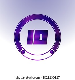 Io Logo Metal Logo Purple Logo Stock Vector (Royalty Free) 1021230127 ...