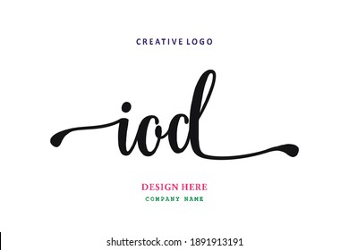 Iod Lettering Logo Simple Easy Understand Stock Vector (Royalty Free ...