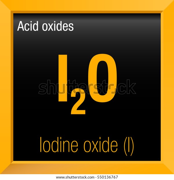 Iodine Oxide Chemical Formula Inside Yellow Stock Vector (Royalty Free ...