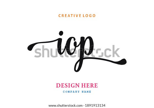 Iop Lettering Logo Simple Easy Understand Stock Vector (Royalty Free ...