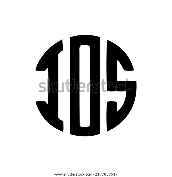 Ios Letter Logo Design Bw Stock Vector (Royalty Free) 2197839517 ...