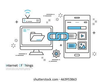 Iot Line Illustration Stock Vector (Royalty Free) 463953863 | Shutterstock