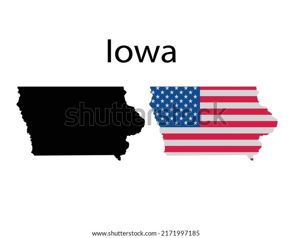 Iowa Map Silhouette Icon Vector Illustration: เวกเตอร์สต็อก (ปลอดค่า ...